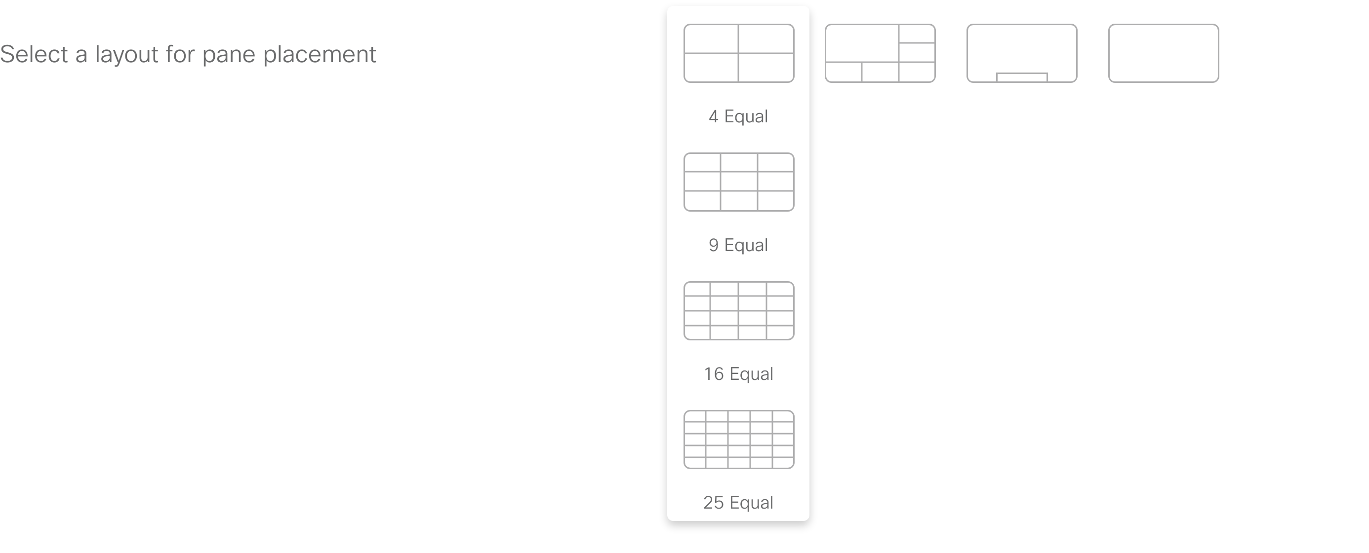 Place participants in specific panes