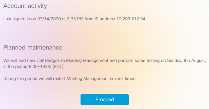 Display messages when users sign in